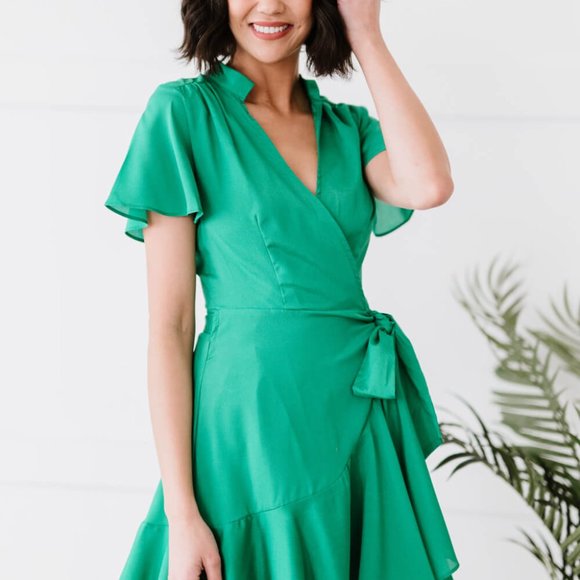 Dress Day | Dresses | Dress Day Pastries In Paris Mini Wrap Dress ...